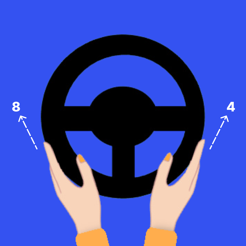 Steering Wheel Hand Position: 10 and 2 vs. 9 and 3
