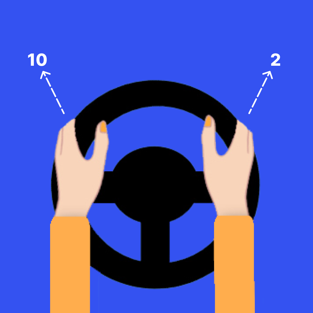 Steering Wheel Hand Position: 10 and 2 vs. 9 and 3